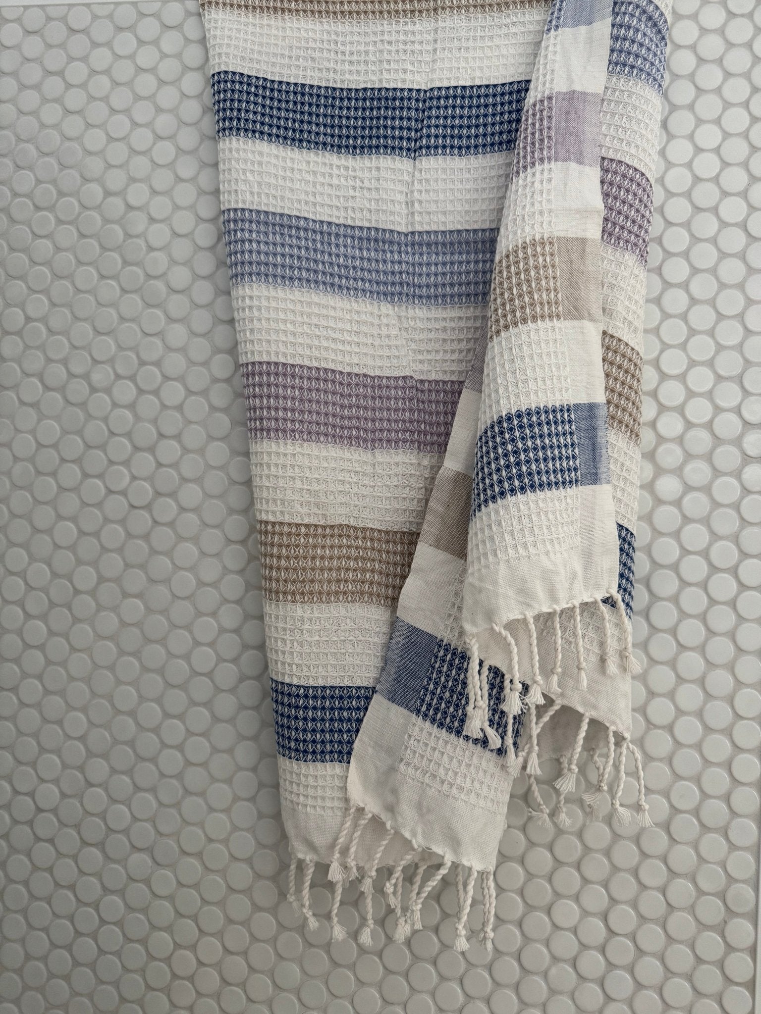 Multi Stripe Waffle Towel | Shop Annie G